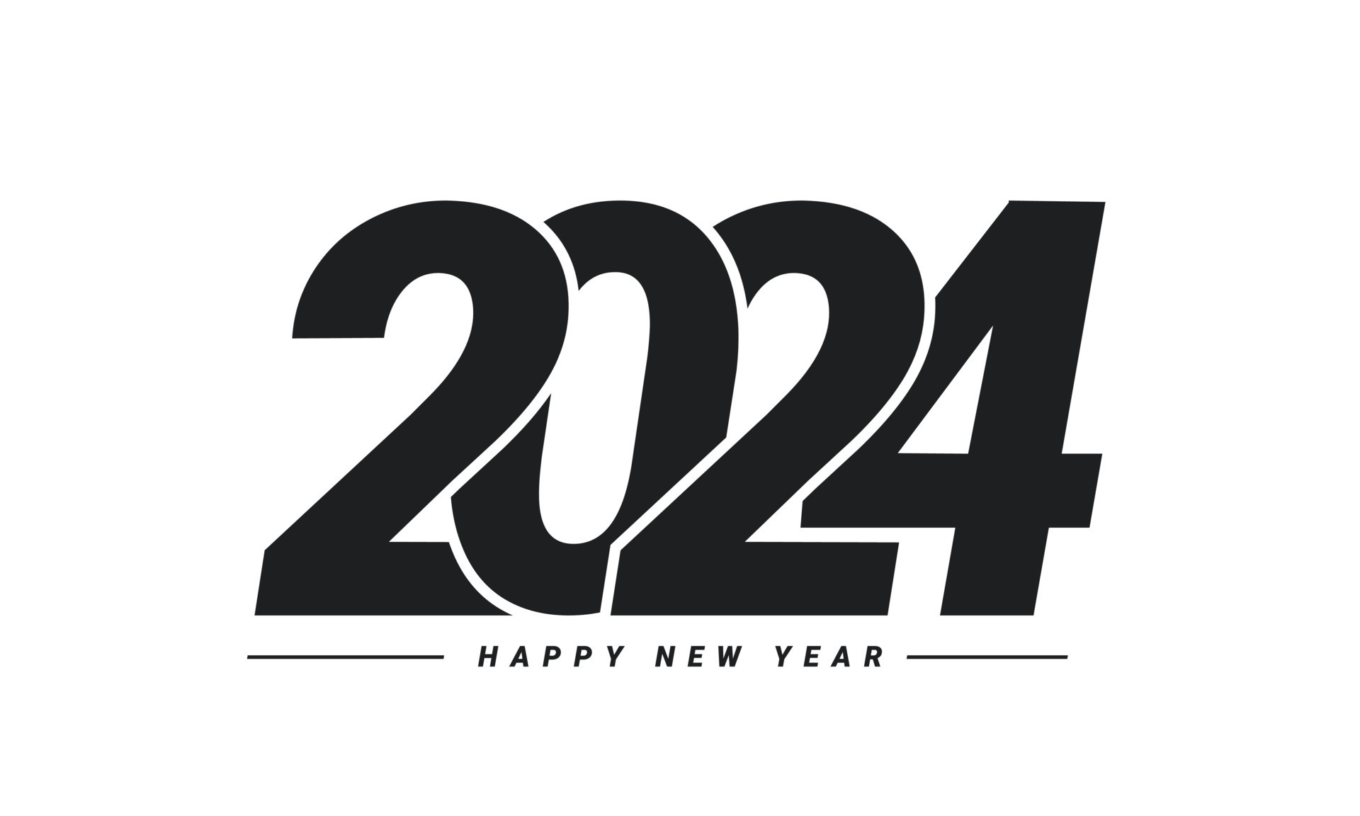2024 Happy New Year Background Design. 19646519 Vector Art at Vecteezy