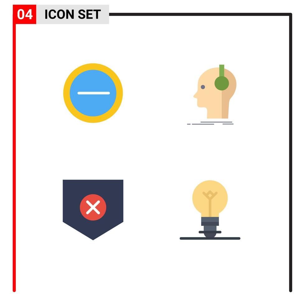 4 Universal Flat Icons Set For Web And Mobile Applications Interface