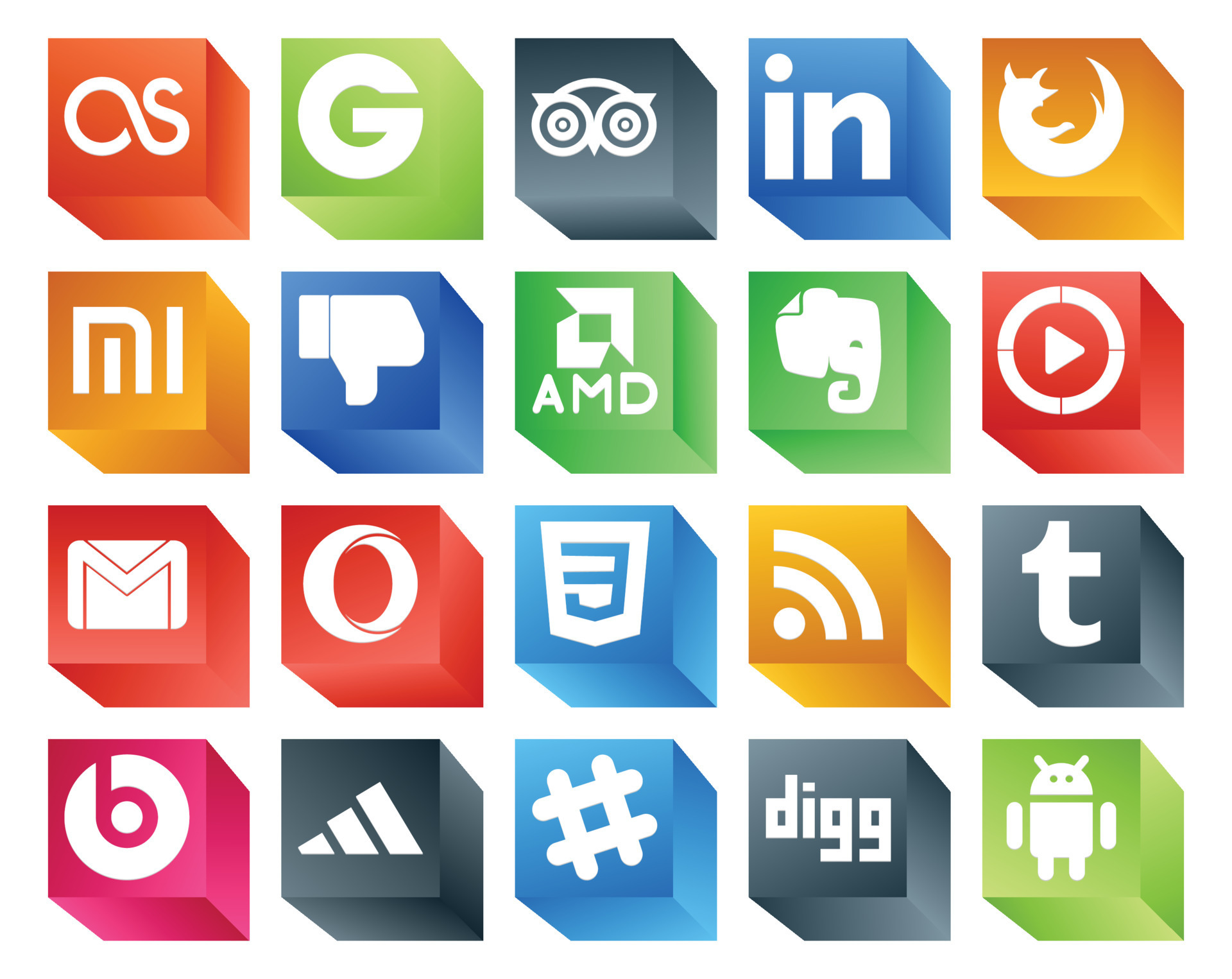 20 Social Media Icon Pack Including css mail dislike email video ...