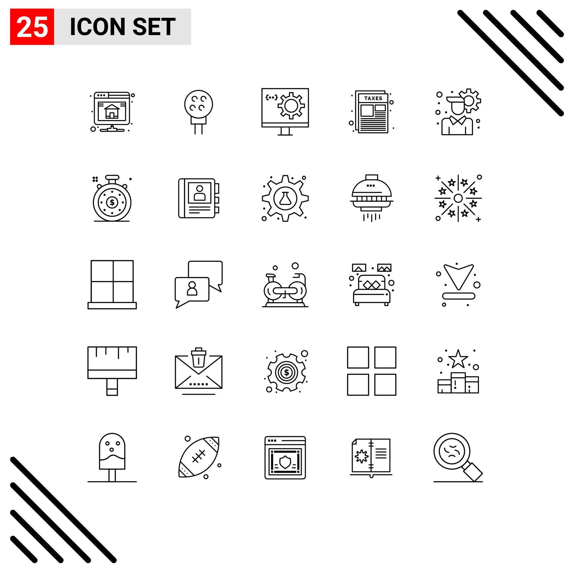 Pack Of 25 Creative Lines Of Account Paper Coding Page Programming Editable Vector Design