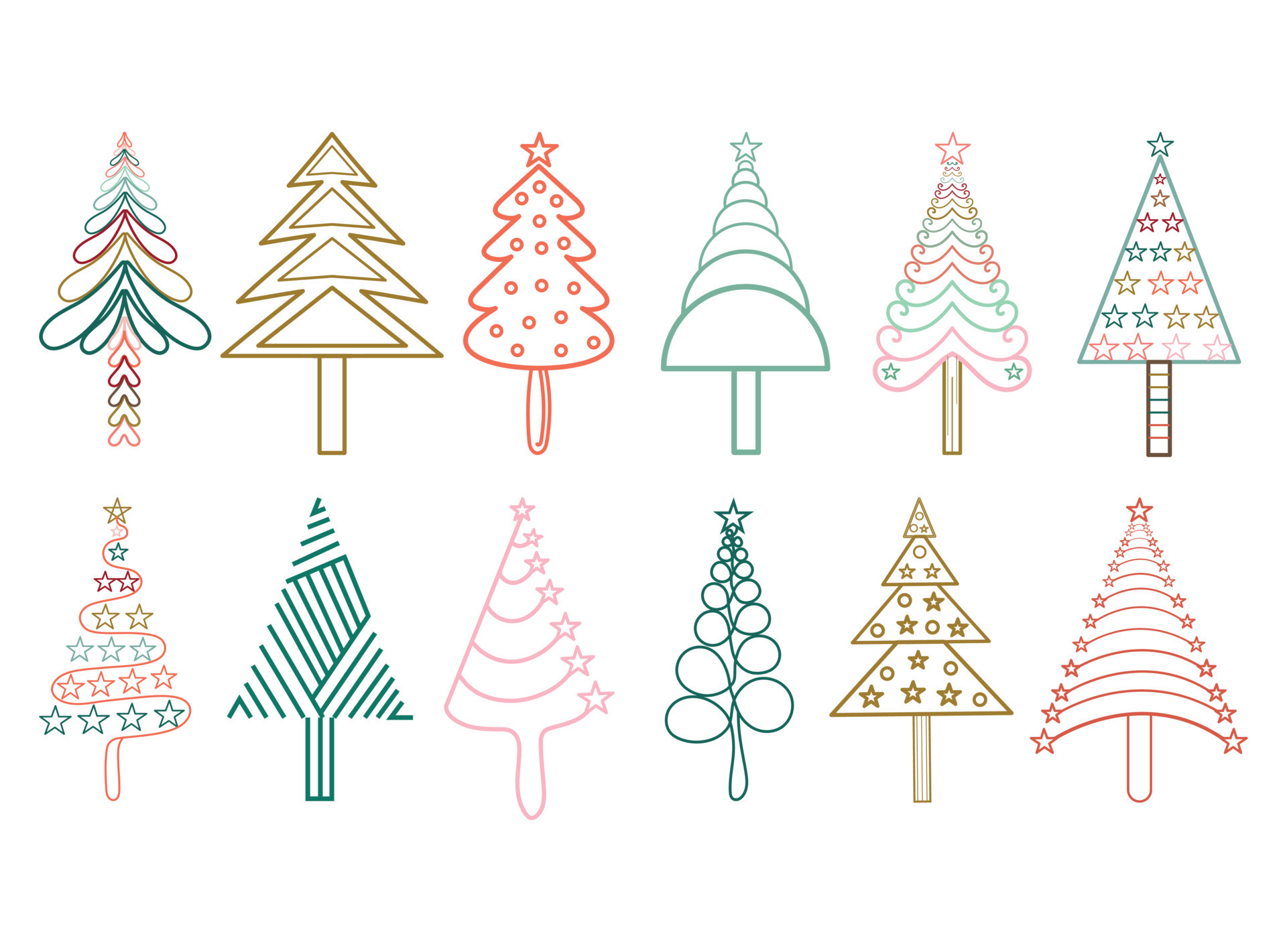 Doodle Christmas Tree Vector illustration 19653539 Vector Art at Vecteezy