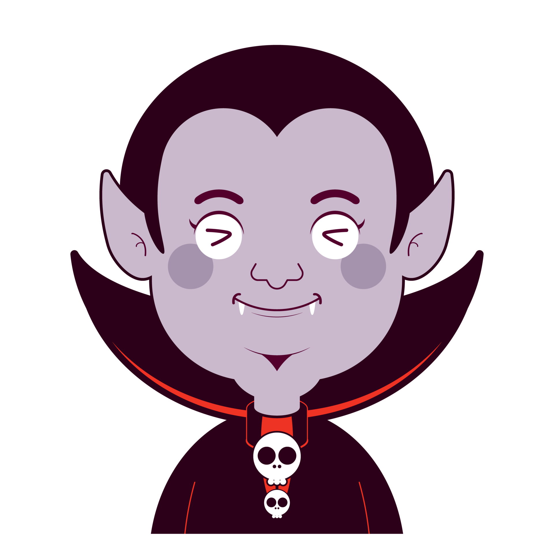 Dracula Happy Face Cartoon Cute 19659351 Png