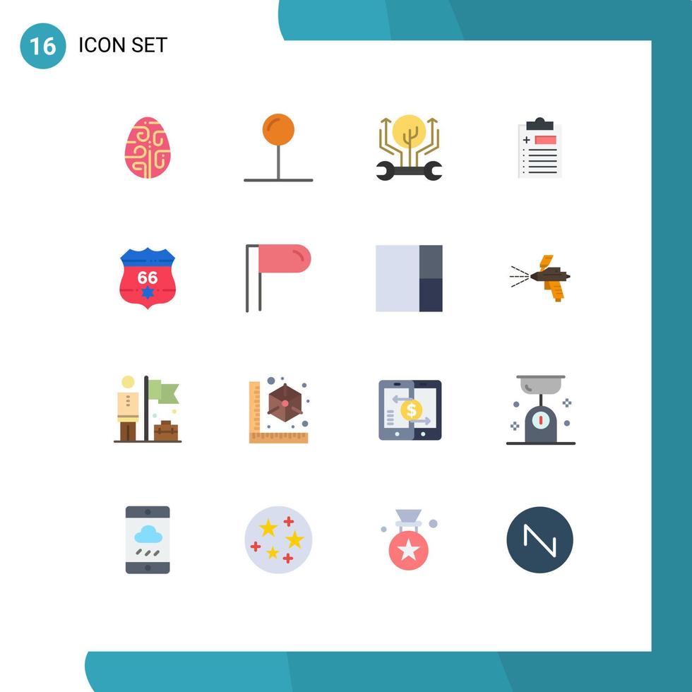 16 Universal Flat Colors Set For Web And Mobile Applications American Test Development Clipboard