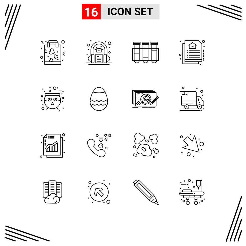 User Interface Pack Of 16 Basic Outlines Of Board Estate Learning Document Laboratory Editable