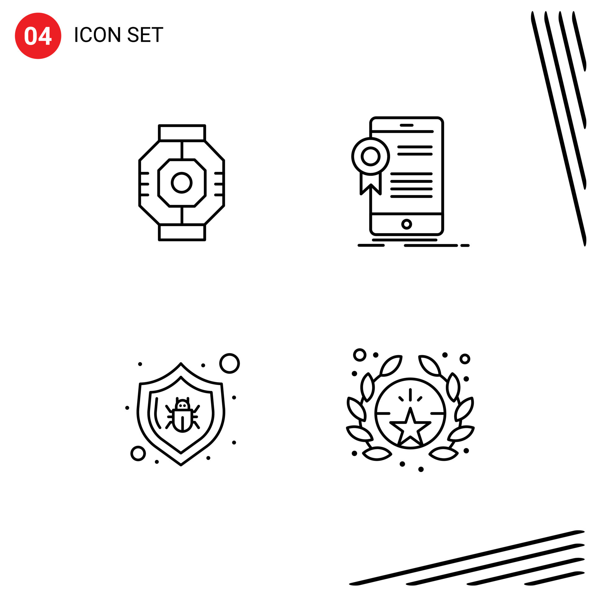 4 Creative Icons Modern Signs and Symbols of airlock approval module ...