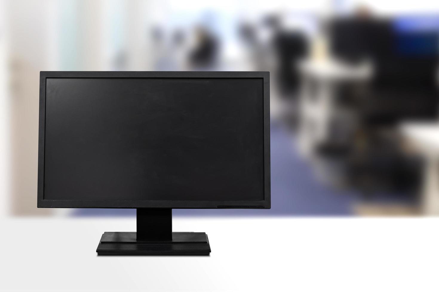 Blank screen desktop computer in office room with copy space 19661166 ... Blank screen desktop computer in office room with copy space 19661166 ...