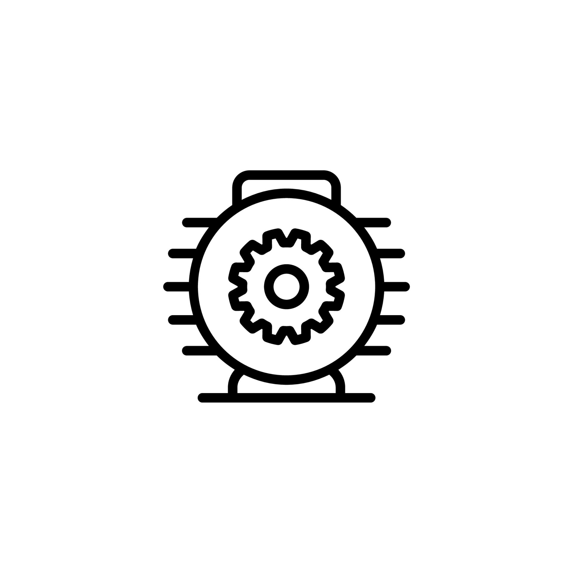 Vector Sign Of Electric Motor Symbol Is Isolated On A White Background Vector Illustration Icon