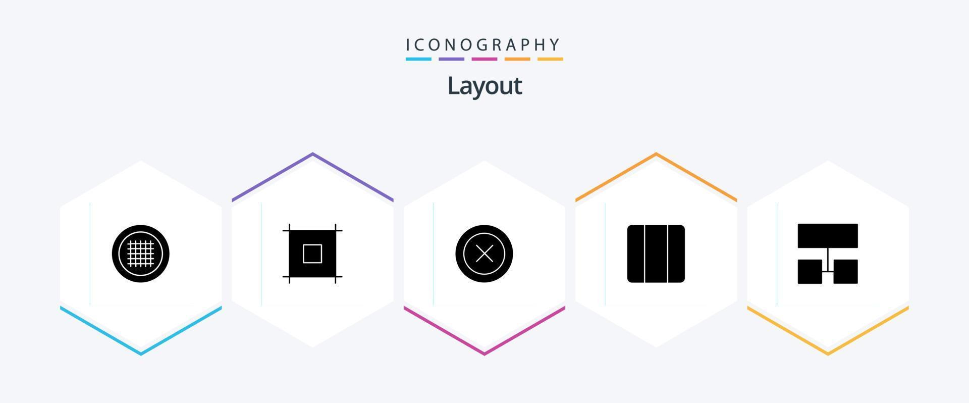 Layout 25 Glyph icon pack including structure. layout. ui. layout. grid 19662145 Vector Art at ...