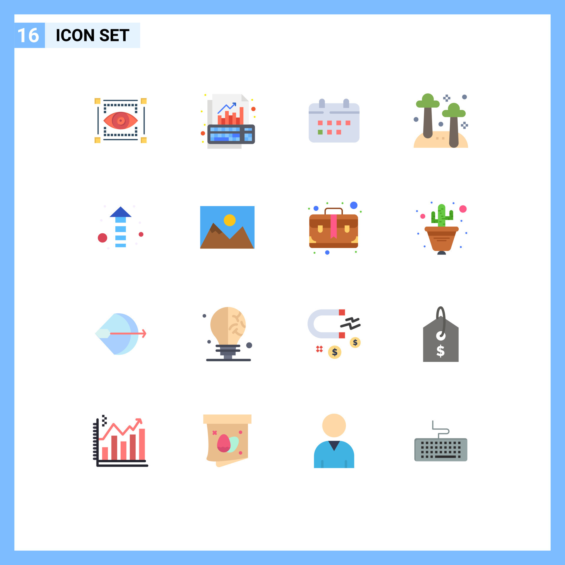 16 Universal Flat Colors Set For Web And Mobile Applications Nature Fungi Keyboard Food