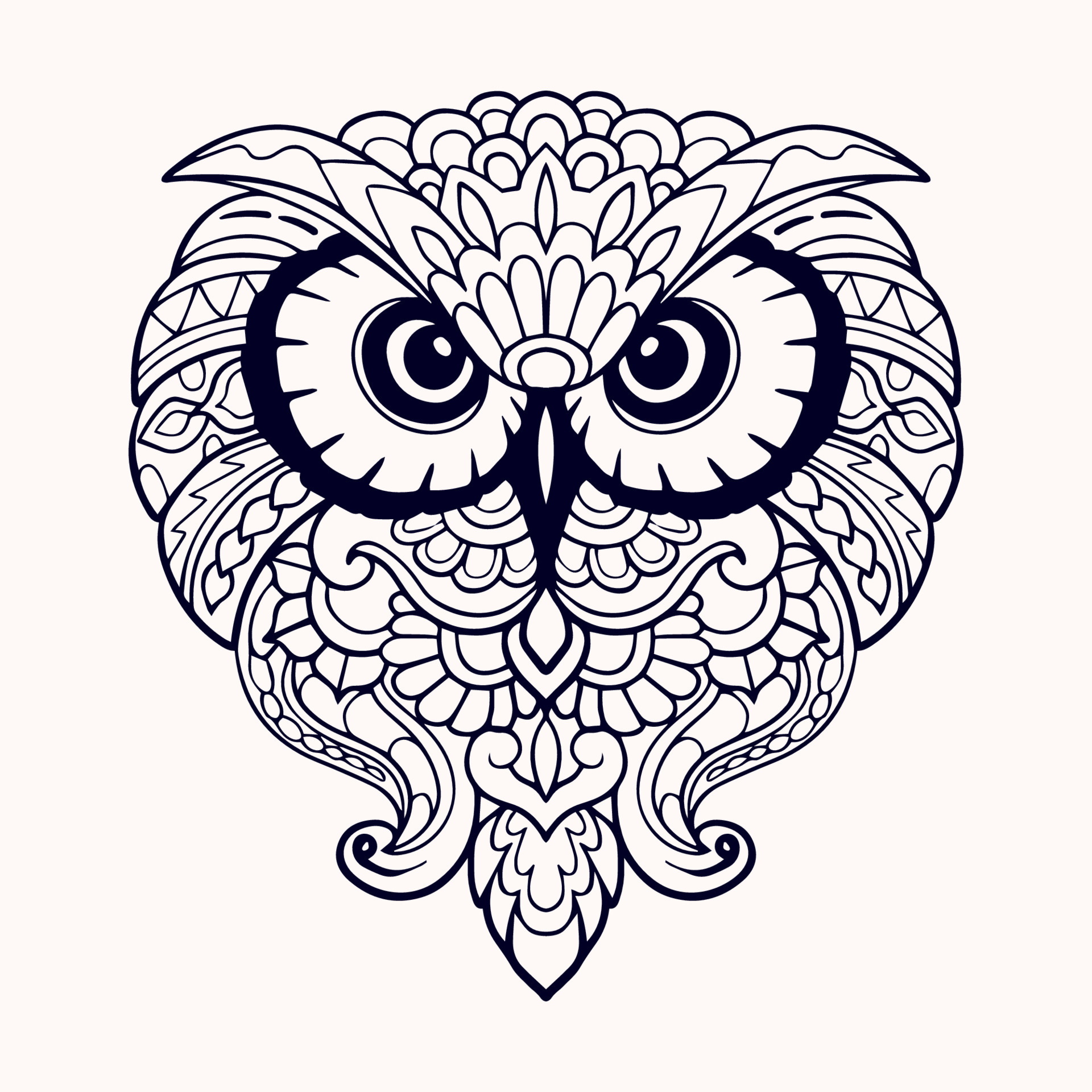 Beautiful Owl mandala arts isolated on white background 19664283 Vector Art at Vecteezy