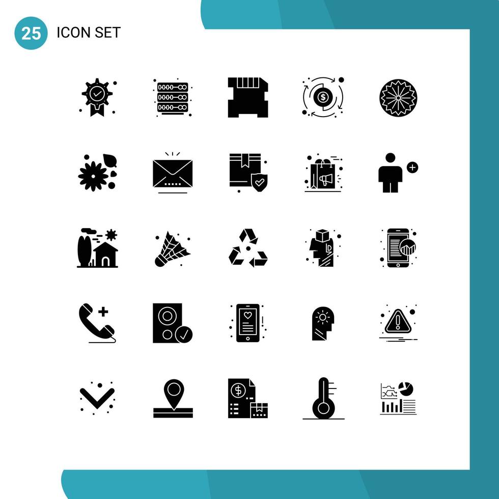 Pictogram Set of 25 Simple Solid Glyphs of day flag memory indian processing Editable Vector ...