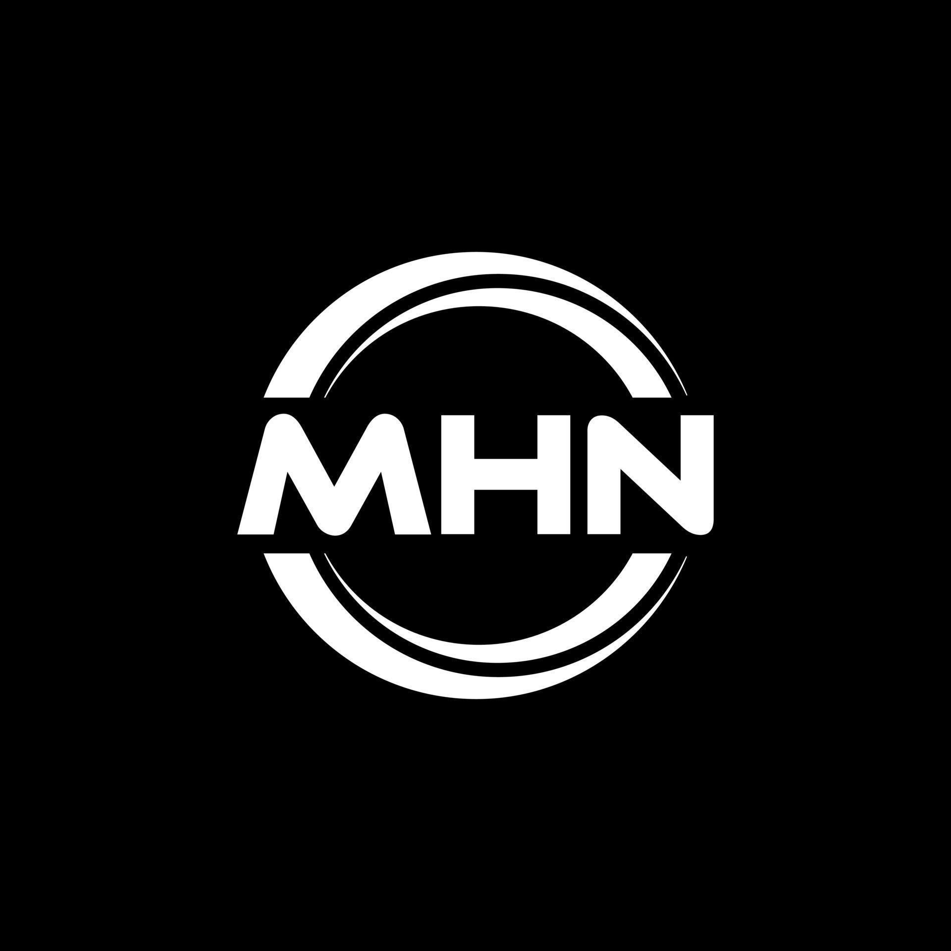 diseño del logotipo de la letra mhn en la ilustración. logotipo vectorial, diseños de caligrafía ...