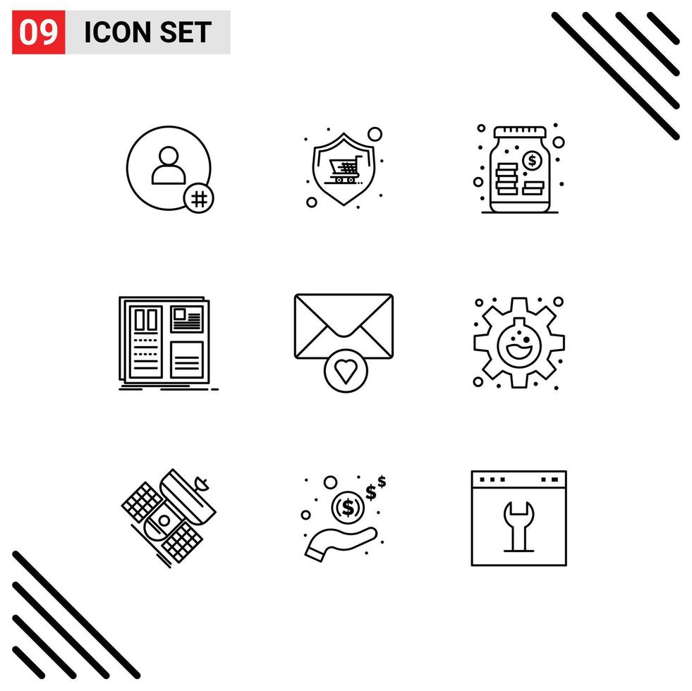 9 Universal Outlines Set For Web And Mobile Applications Layout Grid