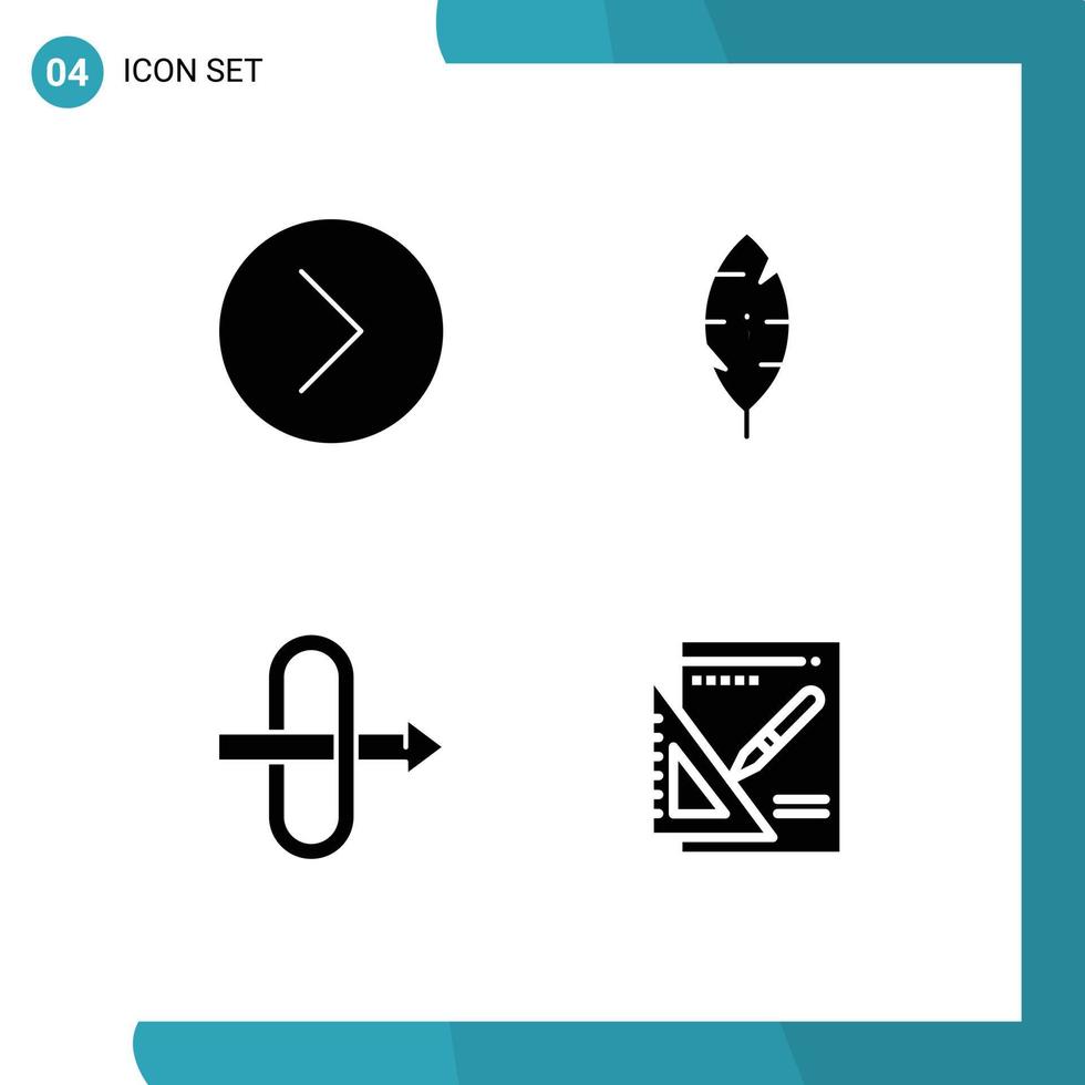 Modern Set of Solid Glyphs and symbols such as next graph multimedia ...
