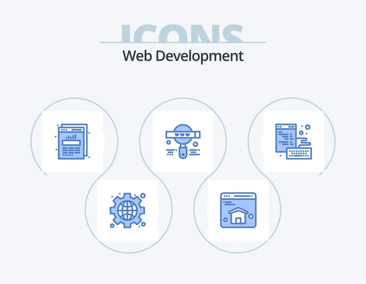 Web Development Blue Icon Pack 5 Icon Design. development. browser. data. web. find 19669008 ...