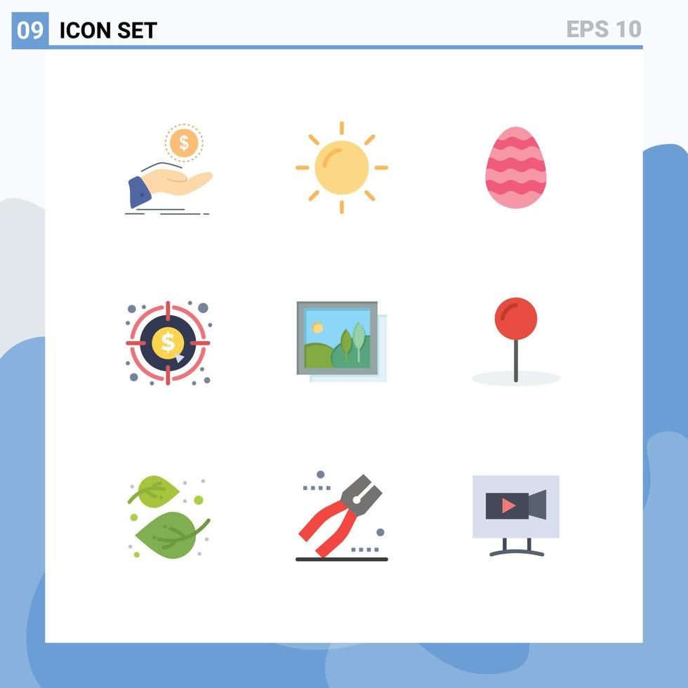 9 Universal Flat Colors Set For Web And Mobile Applications Frame Graph Decoration Dollar