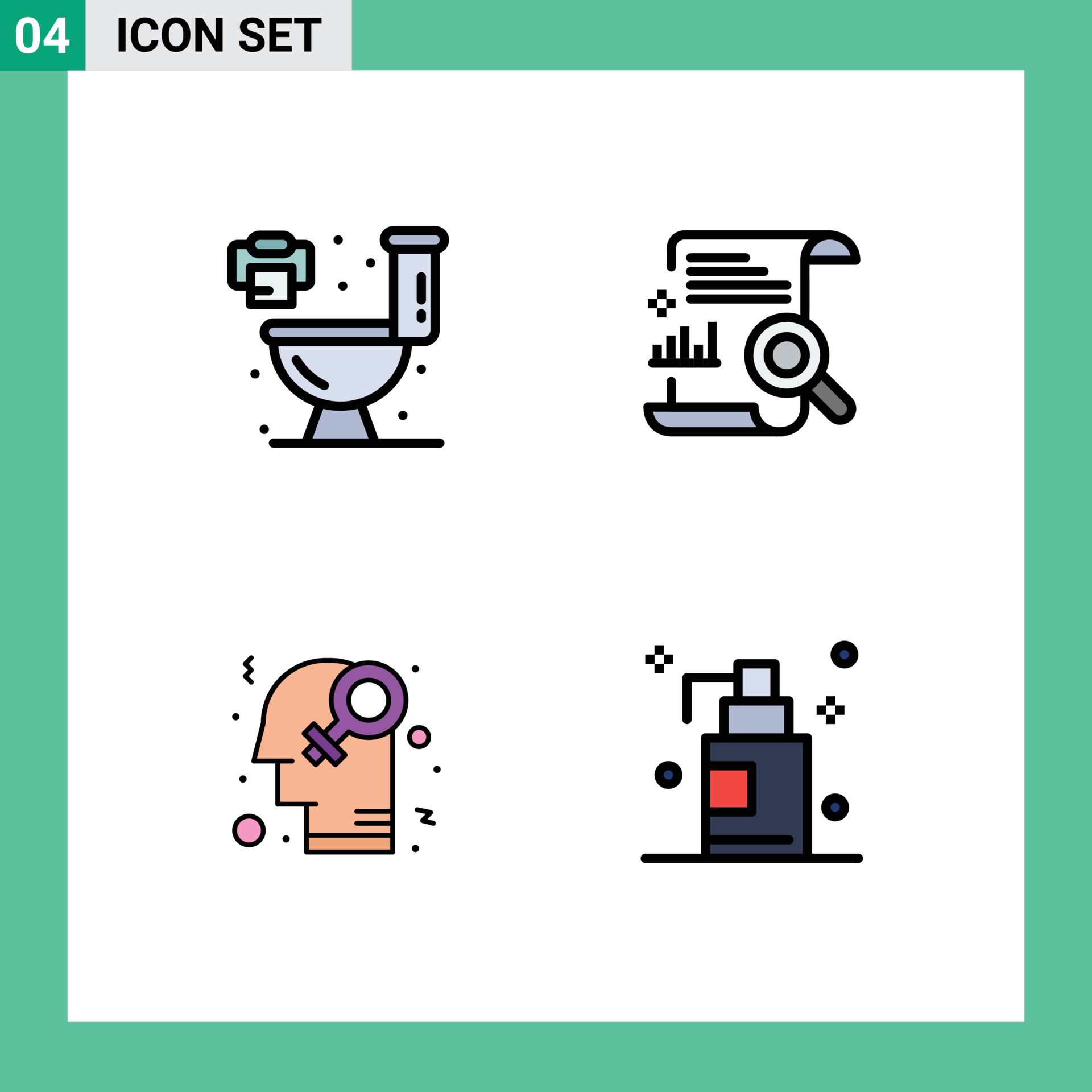 Modern Set Of 4 Filledline Flat Colors And Symbols Such As Home Gender Chart Search