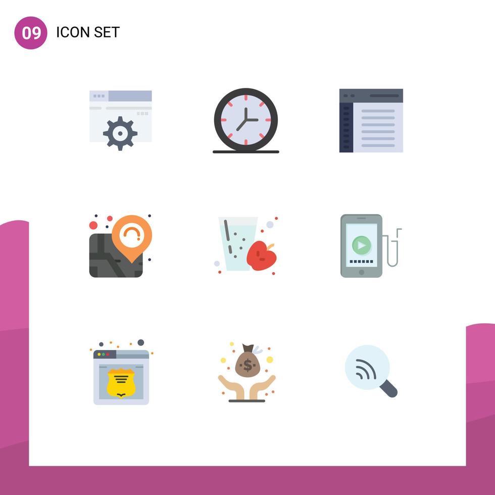 9 Creative Icons Modern Signs and Symbols of juice drink coding pin ...