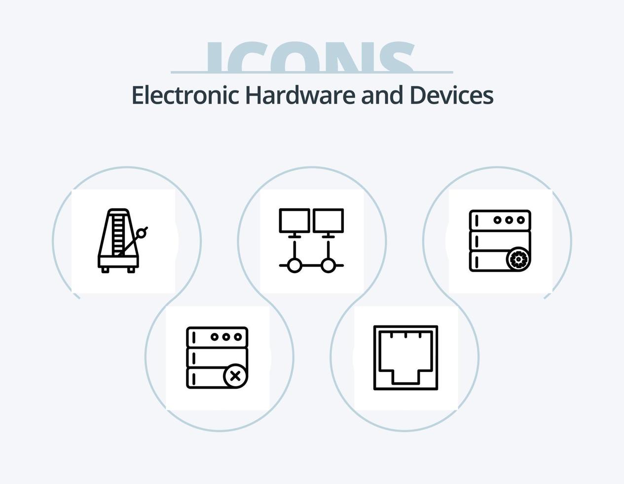 Devices Line Icon Pack 5 Icon Design. server. internet. network ...