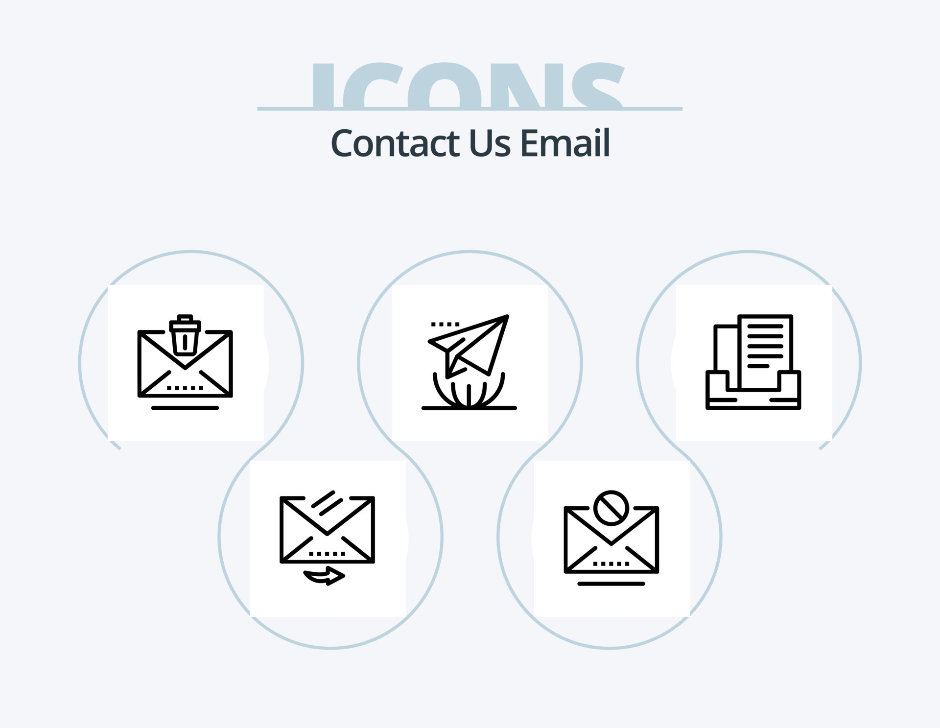 Email Line Icon Pack 5 Icon Design. envelope. remove. message. mail ...