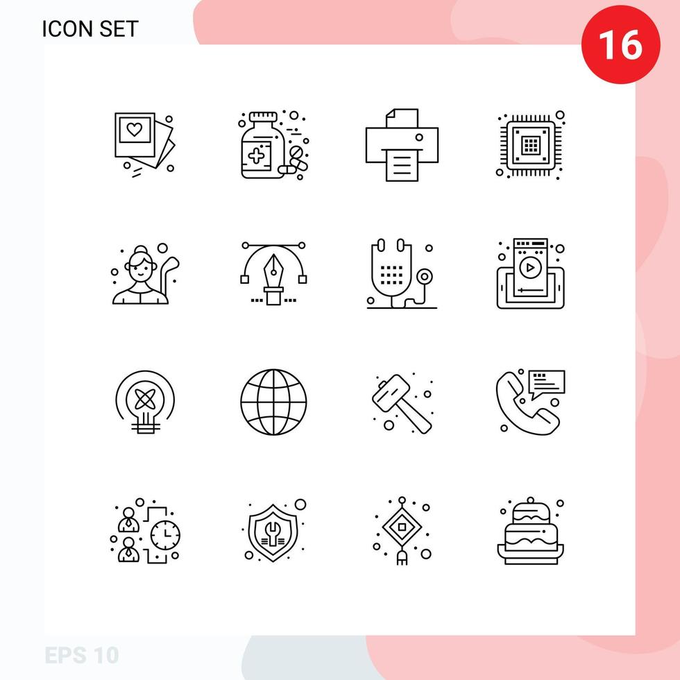 User Interface Pack Of 16 Basic Outlines Of Golf Hardware Device