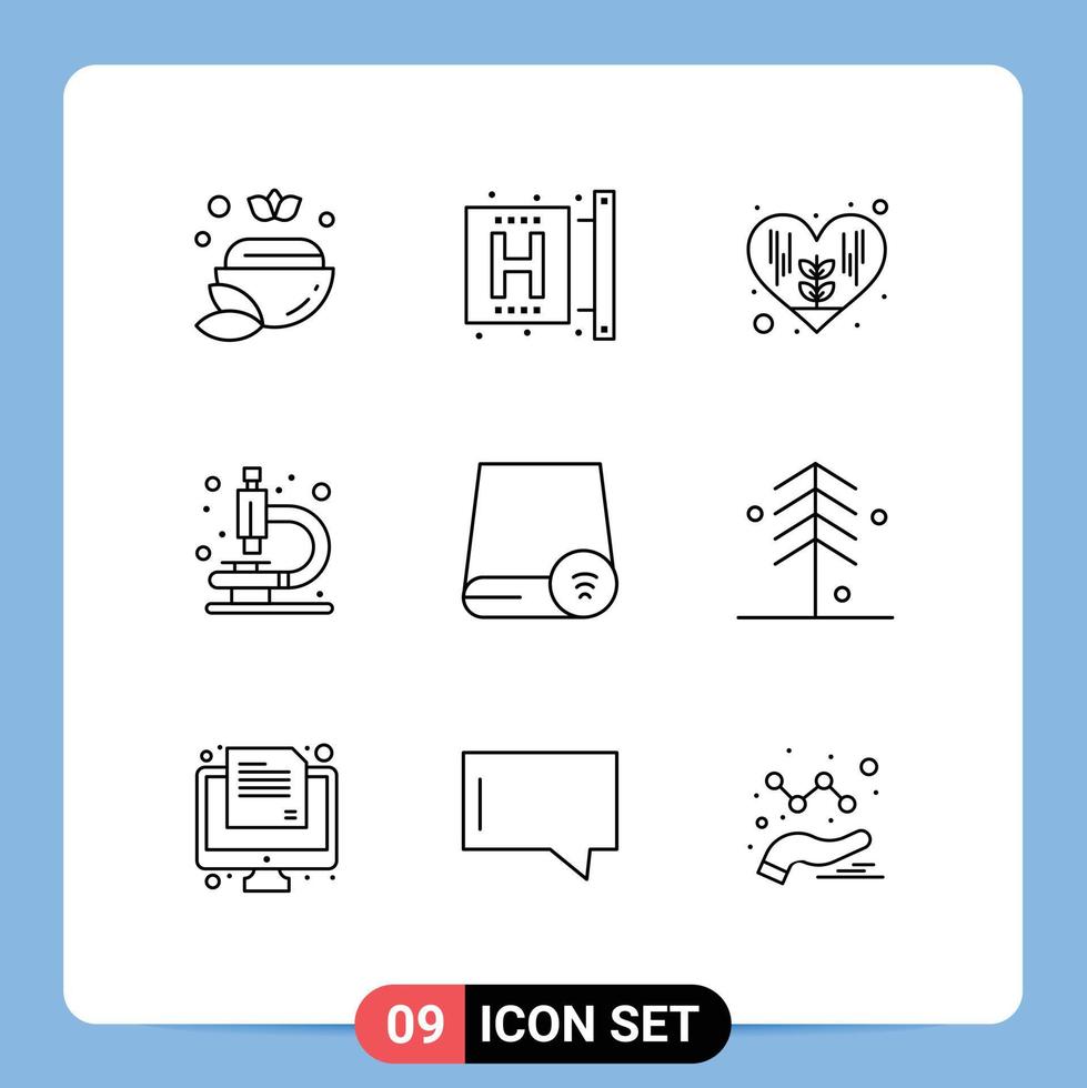 Conjunto De 9 9 Moderno Ui íconos Símbolos Señales Para Conducir