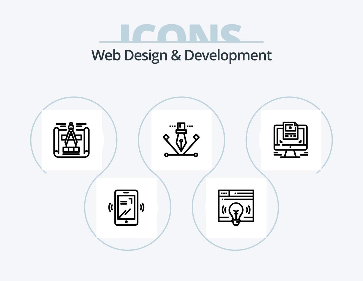 Web Design And Development Line Icon Pack 5 Icon Design Web Internet Design Browser