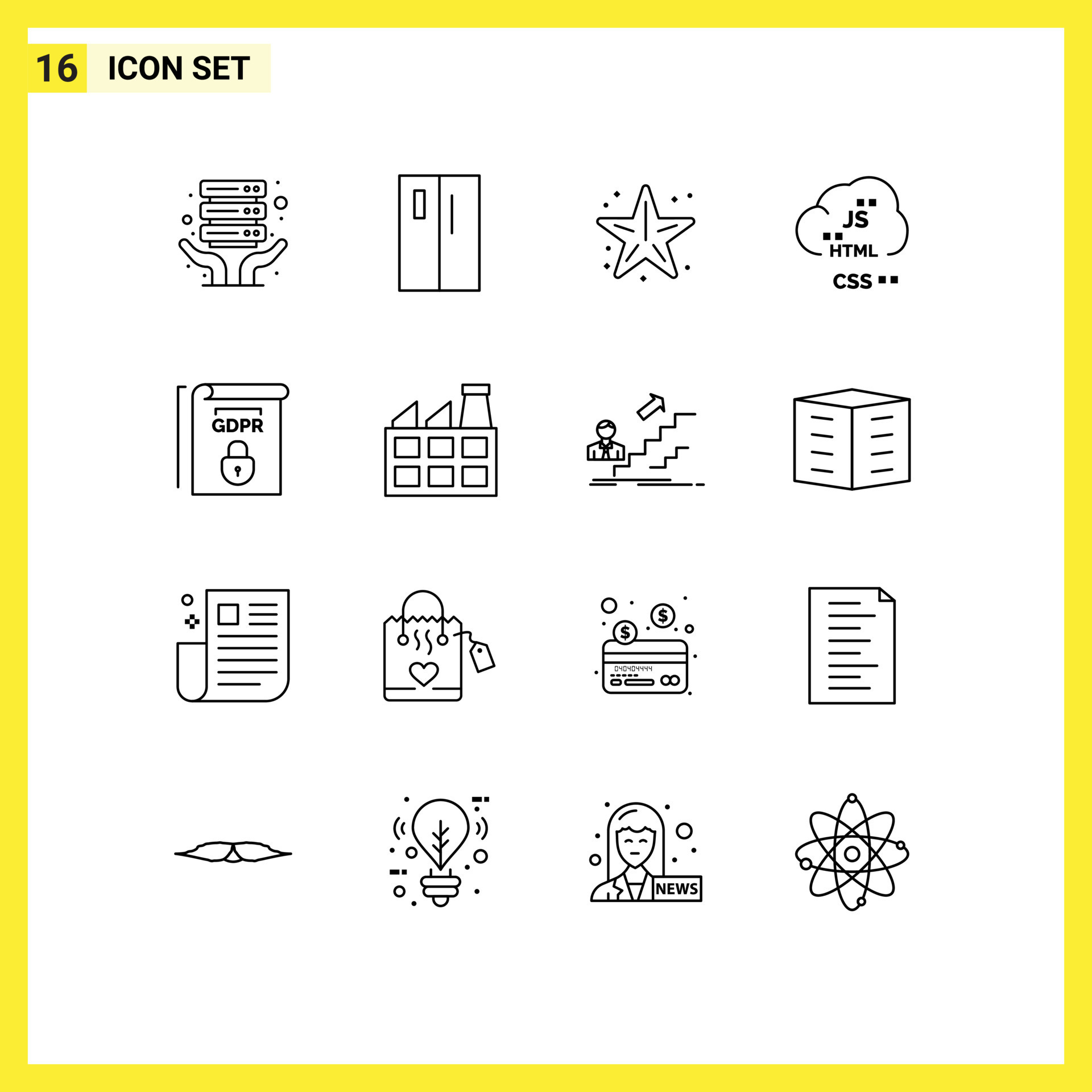 Pack of 16 creative Outlines of development coding beach code starfish ...