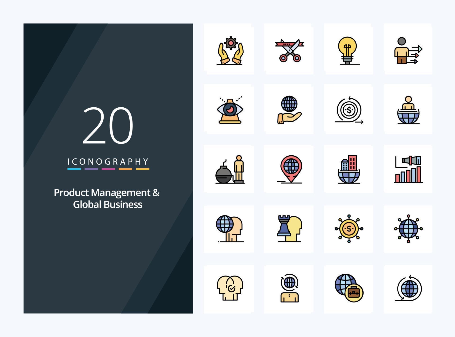 20 Product Managment And Global Business line Filled icon for ... 20 Product Managment And Global Business line Filled icon for ...