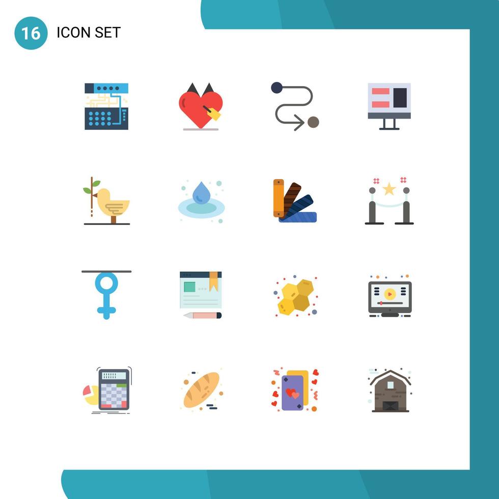 16 Thematic Vector Flat Colors And Editable Symbols Of Dove Window