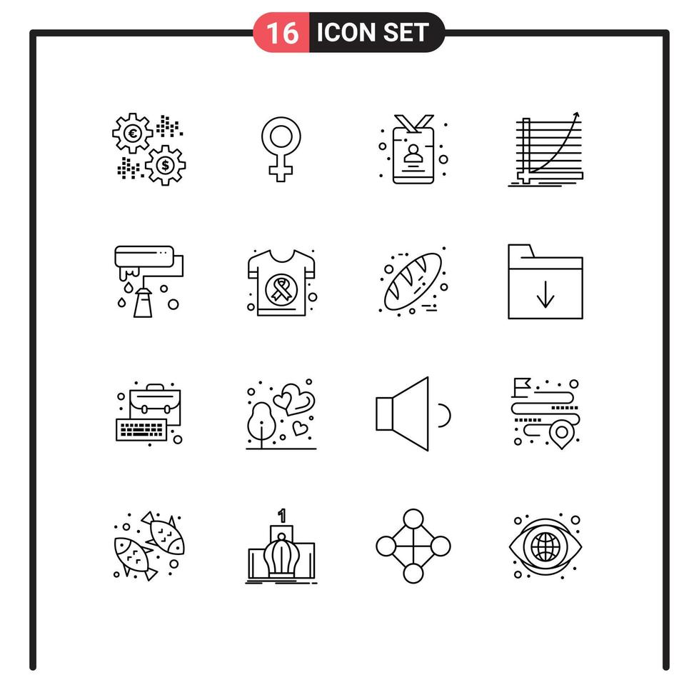 Editable Vector Line Pack Of 16 Simple Outlines Of Goal Curve Card Chart Reporter Editable