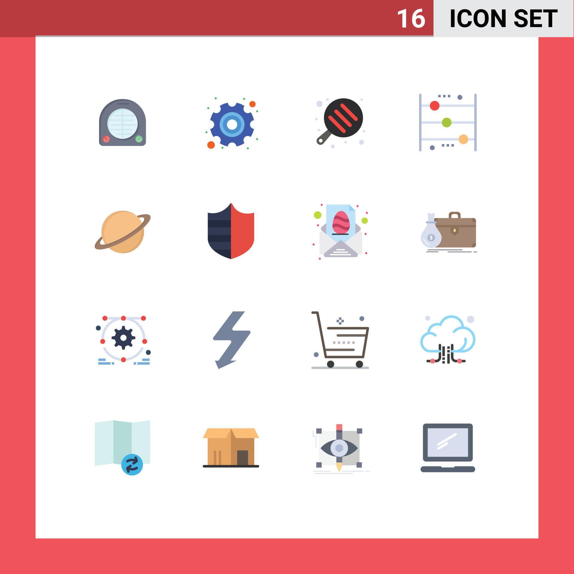 16 Universal Flat Colors Set For Web And Mobile Applications Space Learning Camping Counting