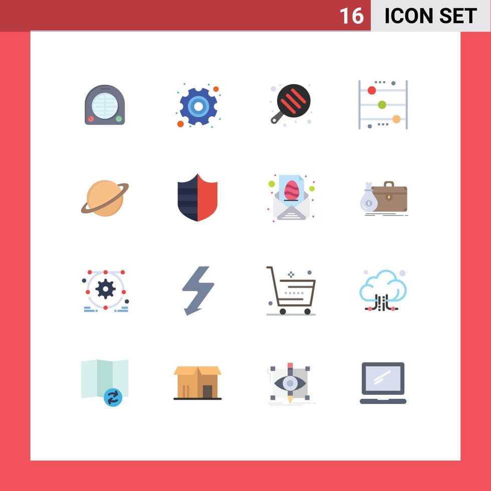 16 Universal Flat Colors Set For Web And Mobile Applications Space Learning Camping Counting