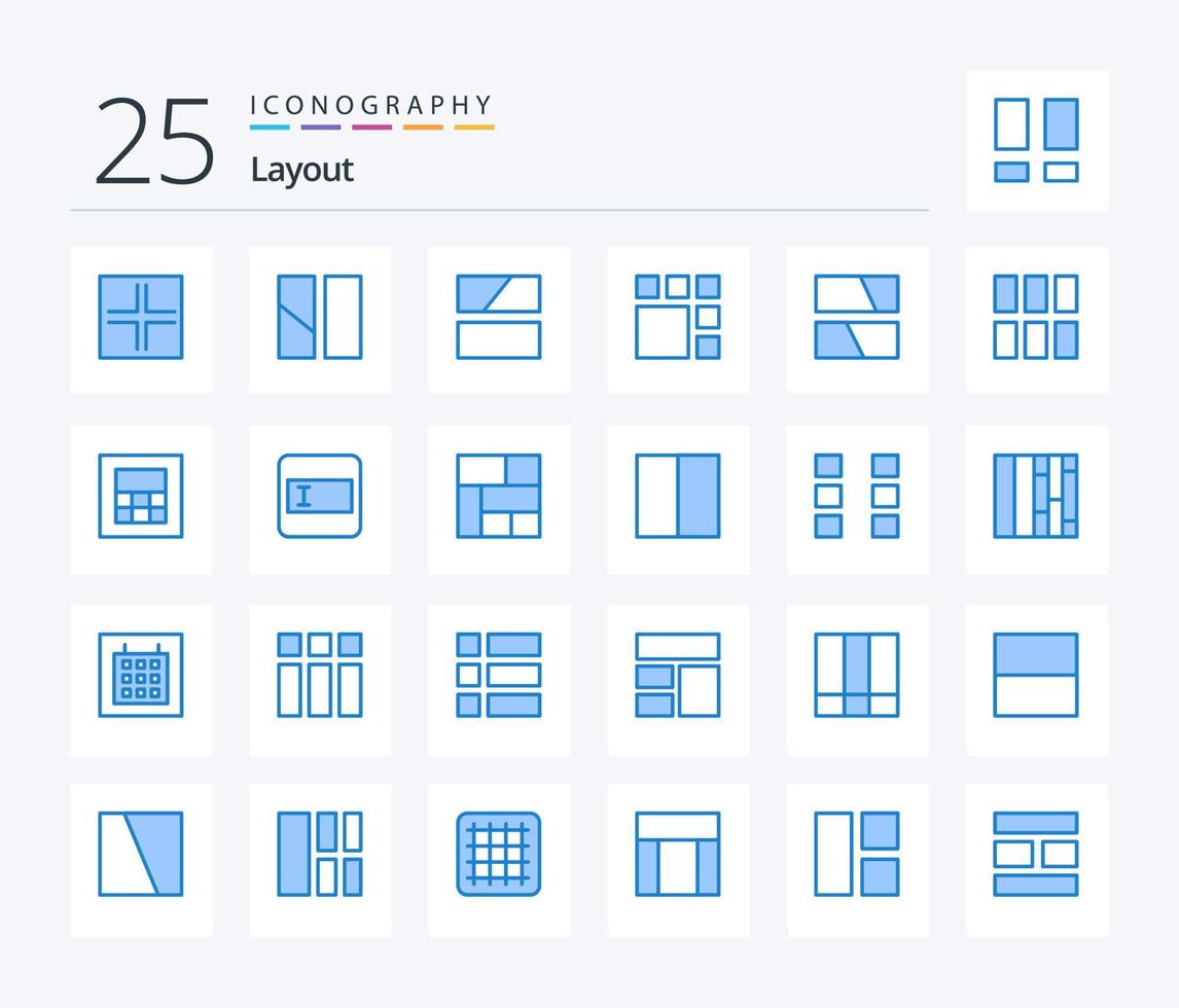 Layout 25 Blue Color icon pack including interface. section. calculator ...