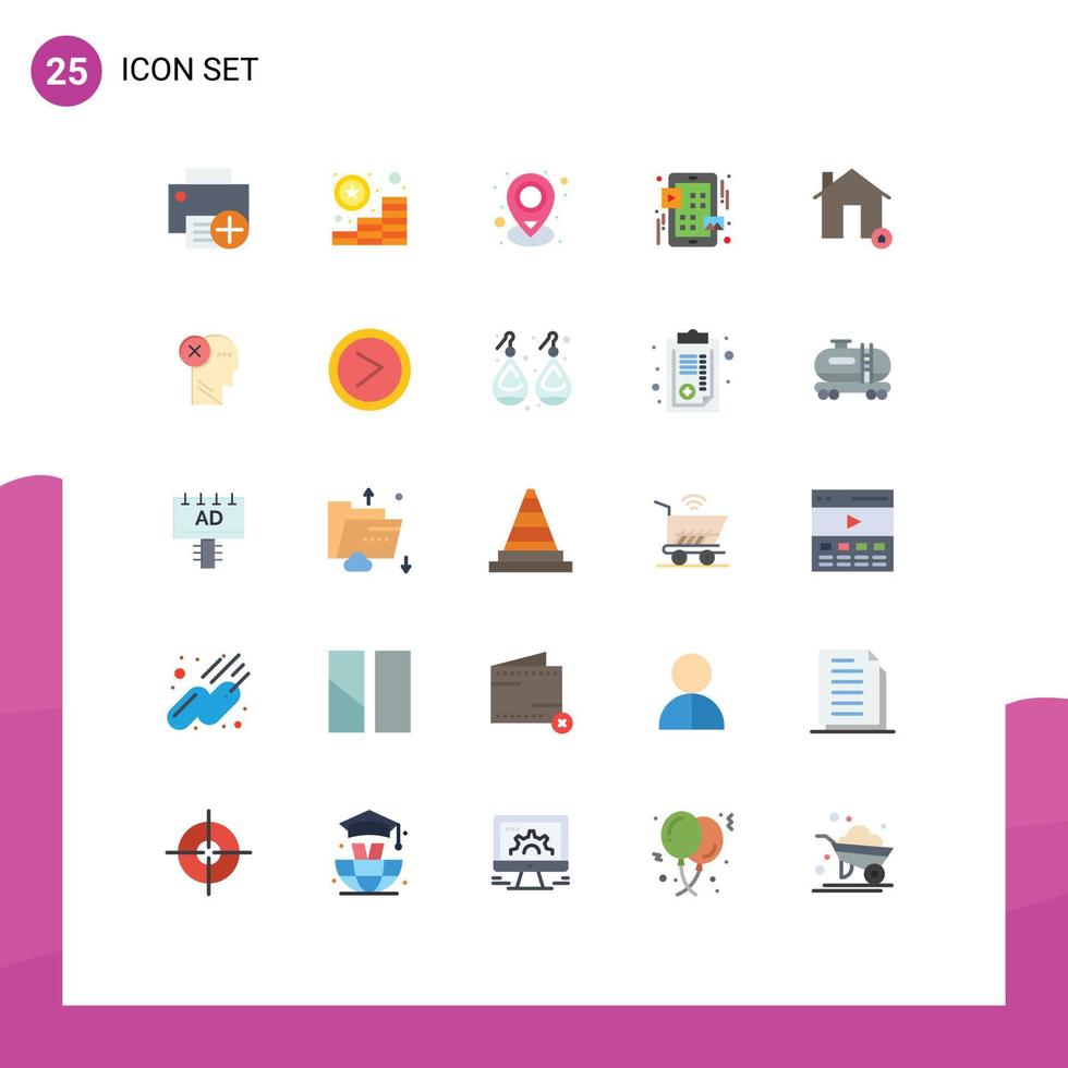 Stock Vector Icon Pack of 25 Line Signs and Symbols for buildings ui ...