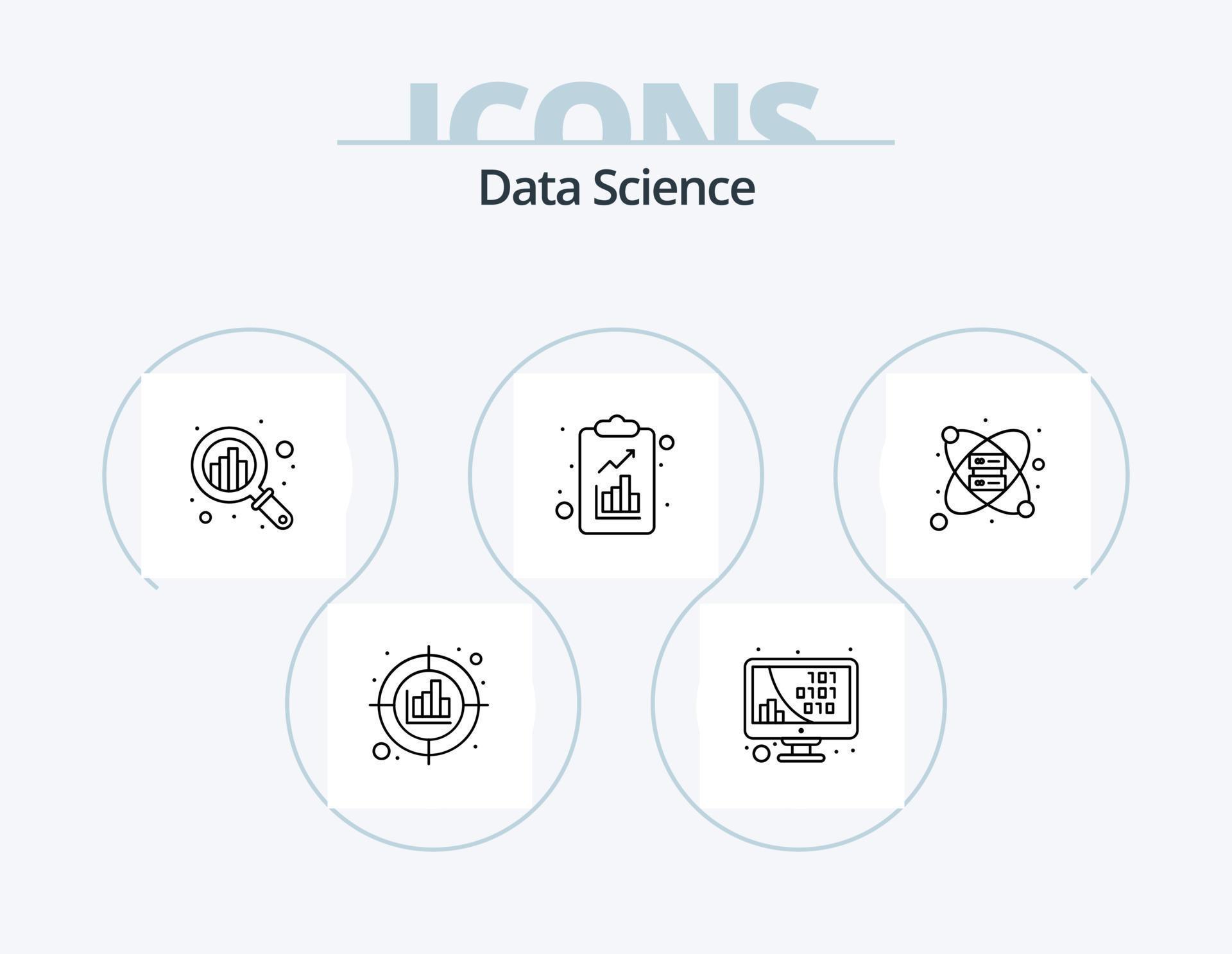 Data Science Line Icon Pack 5 Icon Design. analytics. infrastructure. data. global. connect ...