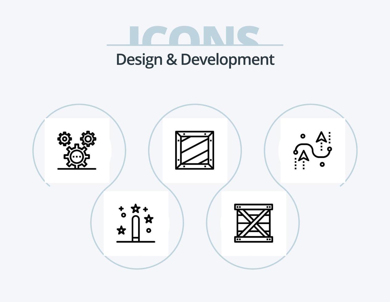 Design And Development Line Icon Pack 5 Icon Design Development