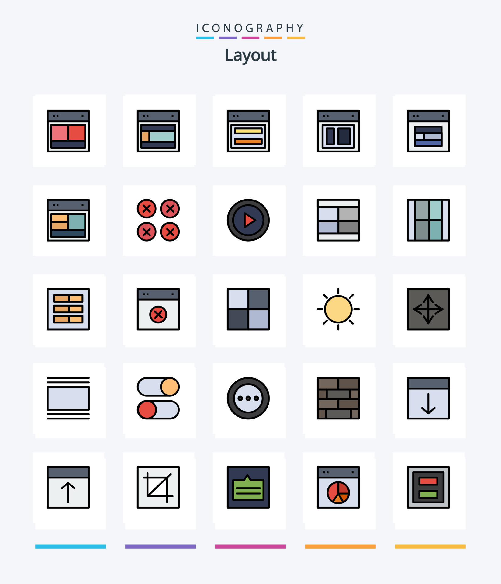 Creative Layout 25 Line FIlled icon pack Such As layout. design. ui ... Creative Layout 25 Line FIlled icon pack Such As layout. design. ui ...