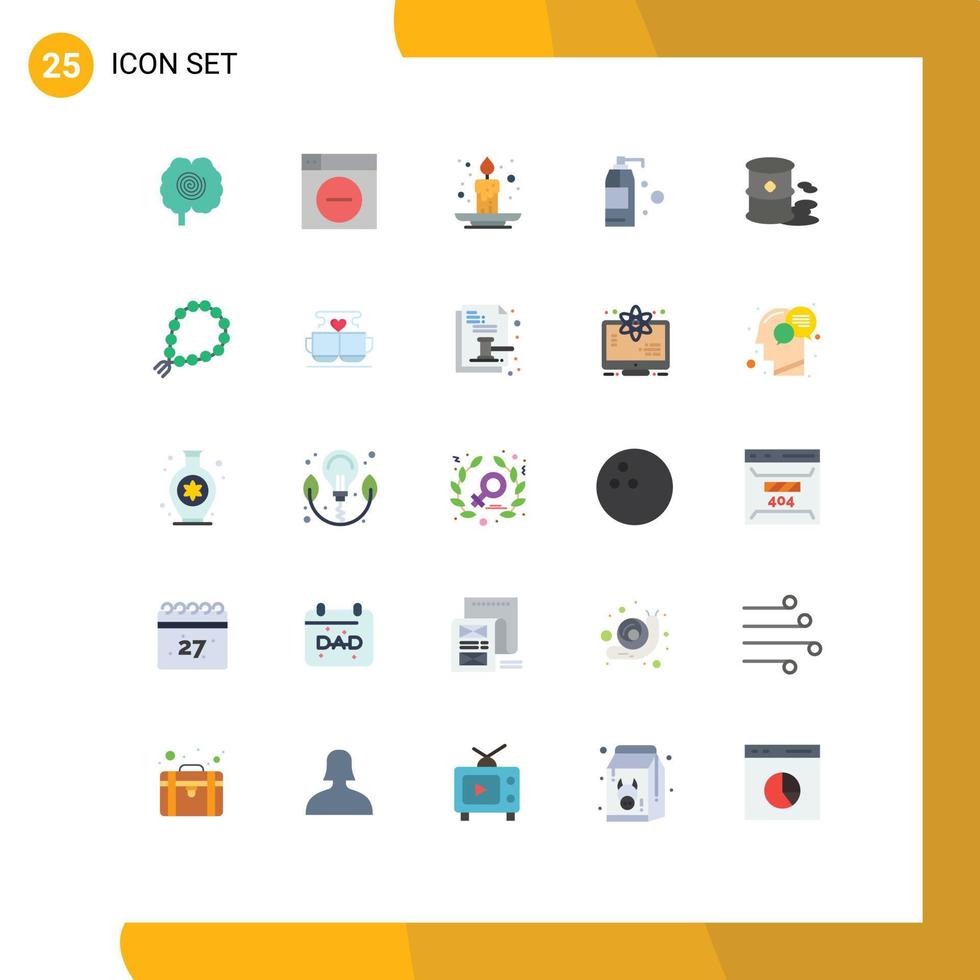 Set Of 25 Vector Flat Colors On Grid For Garbage Barrels Autumn Product