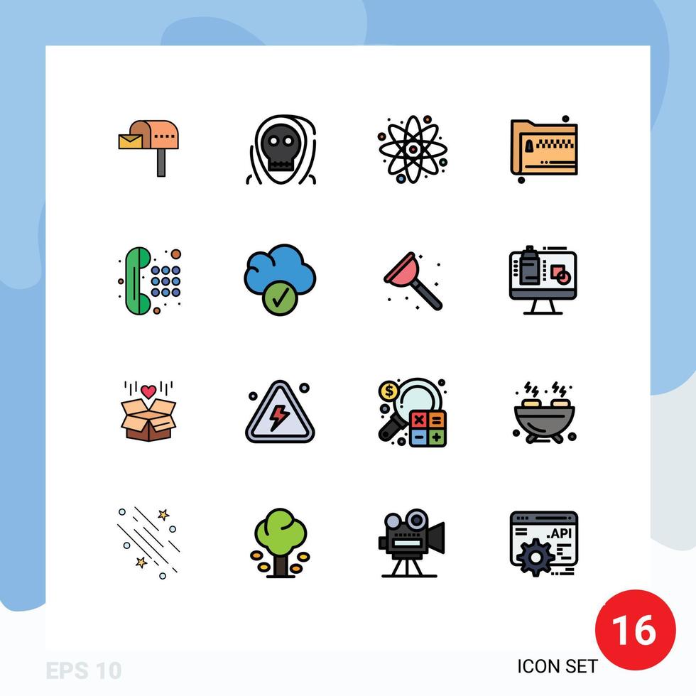 Editable Vector Line Pack Of 16 Simple Flat Color Filled Lines Of Zip Files Monster Share