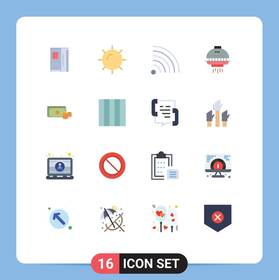 16 Universal Flat Colors Set For Web And Mobile Applications Money Coins News Dollar Spacecraft