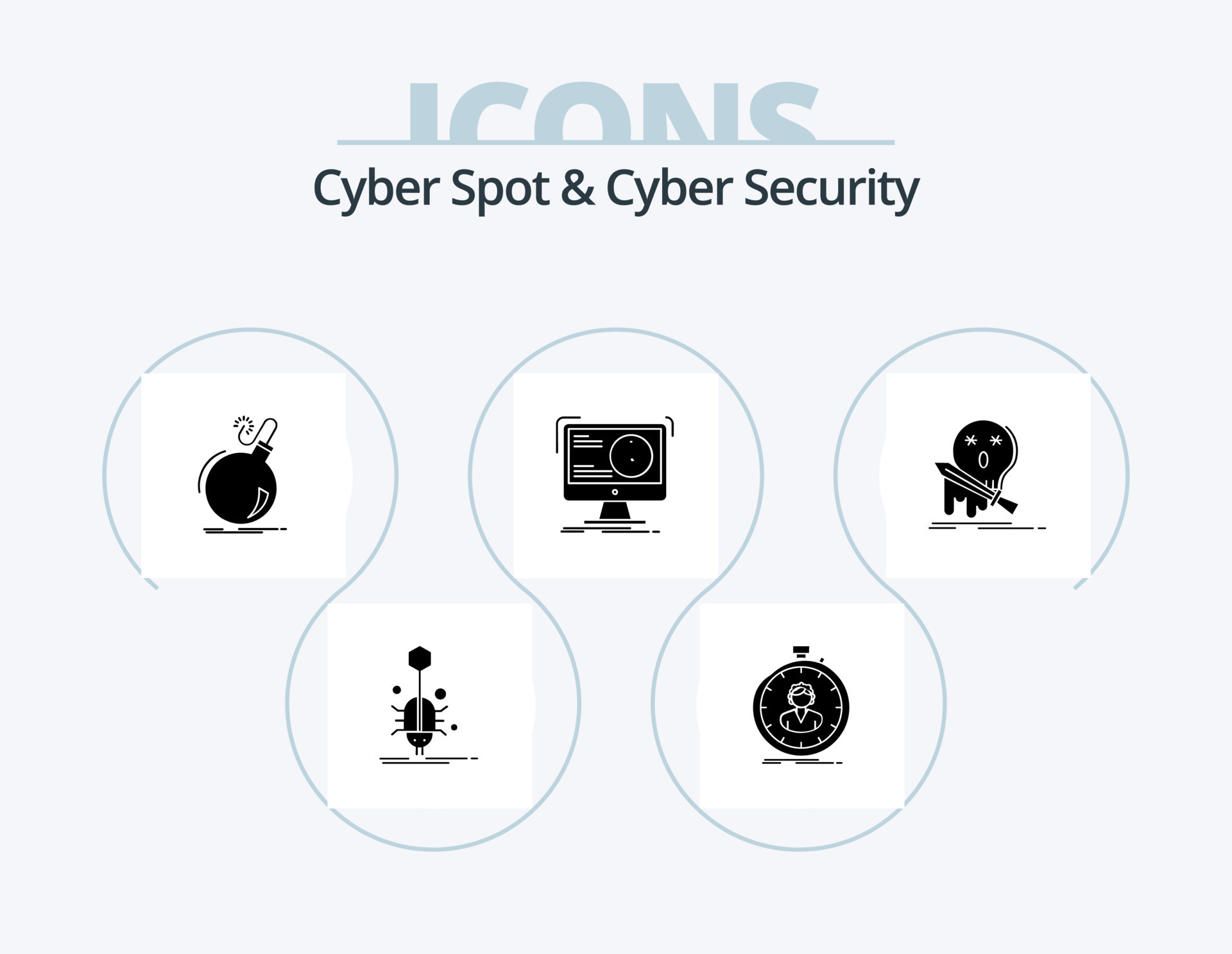Cyber Spot And Cyber Security Glyph Icon Pack 5 Icon Design. attack ... Cyber Spot And Cyber Security Glyph Icon Pack 5 Icon Design. attack ...