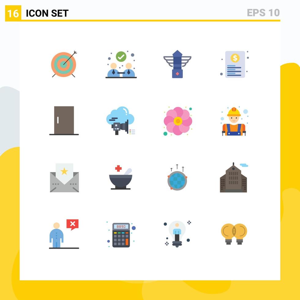 Editable Vector Line Pack Of 16 Simple Flat Colors Of Furniture Web Light Paper File Editable