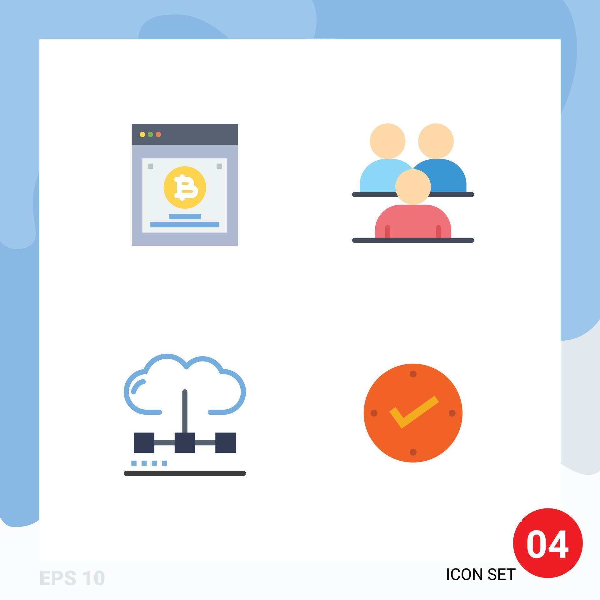 Flat Icon Pack of 4 Universal Symbols of testing cloud split testing ...