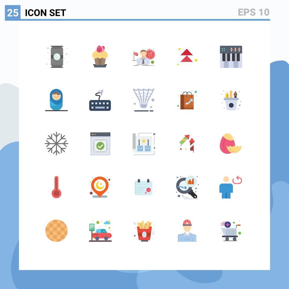 25 Universal Flat Colors Set For Web And Mobile Applications Next Arrow Food Success Hit