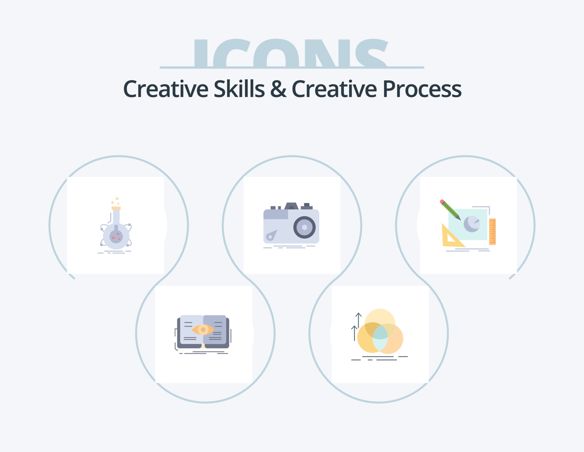 Creative Skills And Creative Process Flat Icon Pack 5 Icon Design ... Creative Skills And Creative Process Flat Icon Pack 5 Icon Design ...