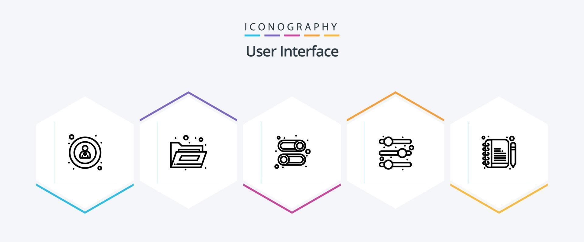 User Interface 25 Line icon pack including . . user. edit. comment ...