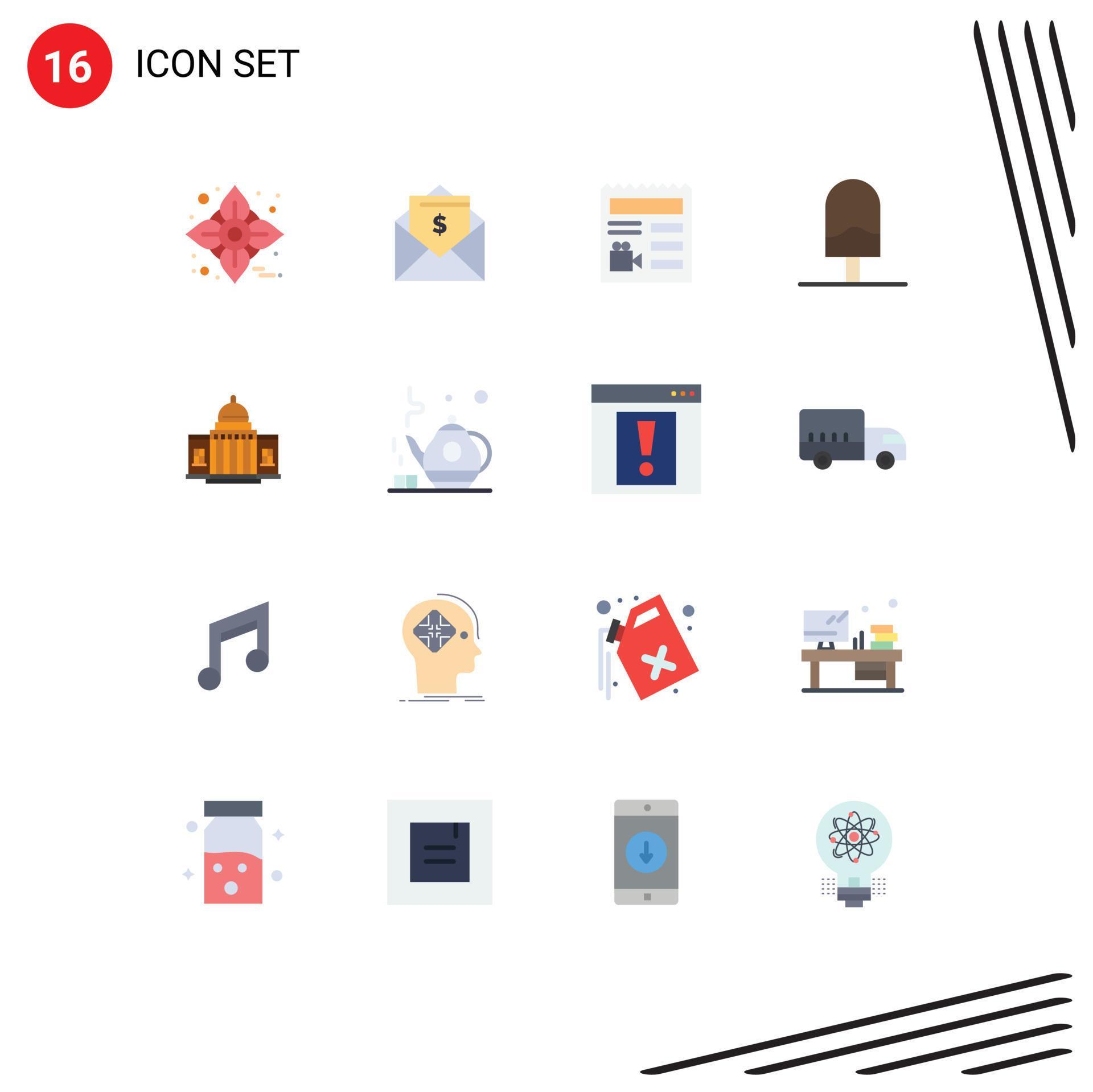 Stock Vector Icon Pack of 16 Line Signs and Symbols for america kitchen ...