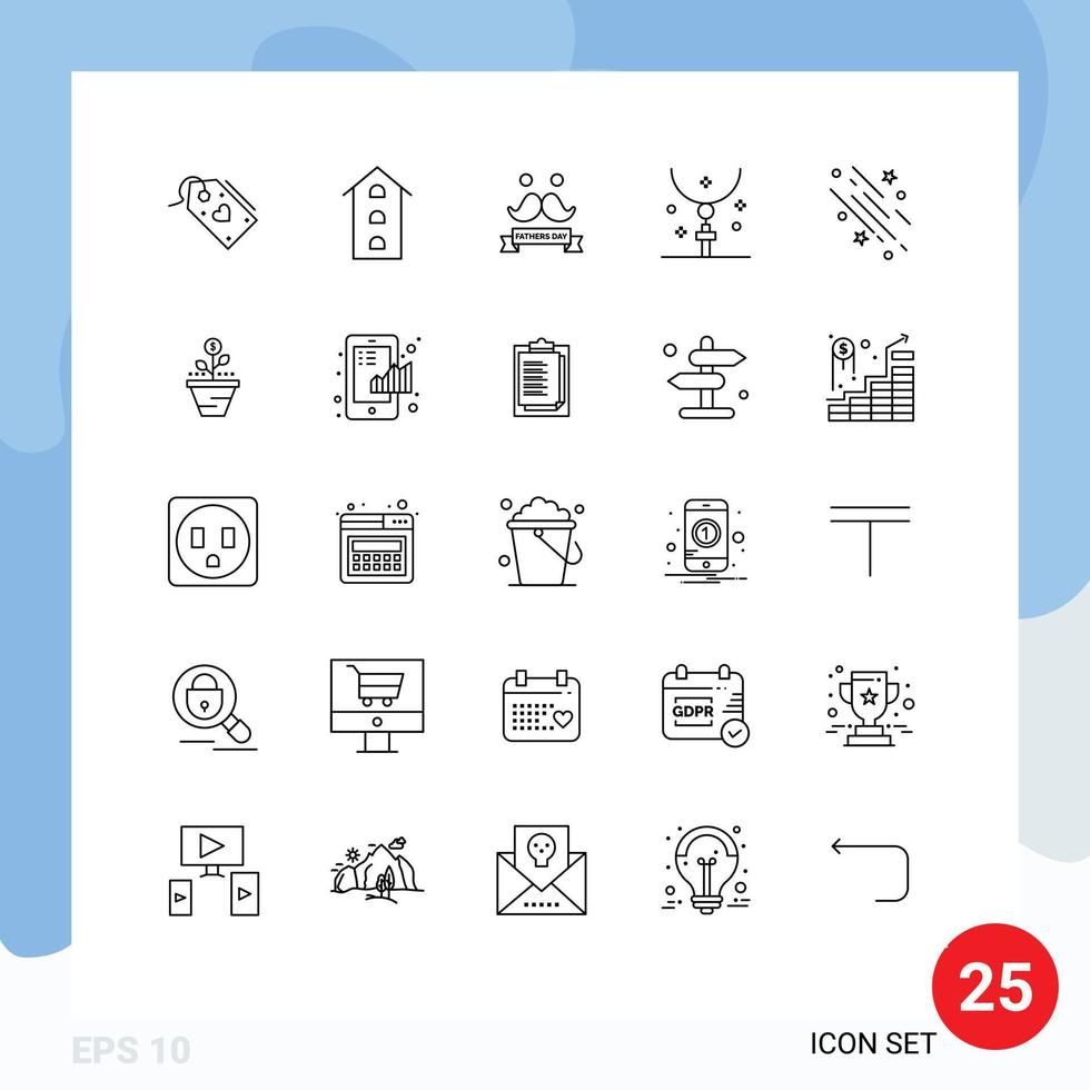 Stock Vector Icon Pack of 25 Line Signs and Symbols for holiday easter ...