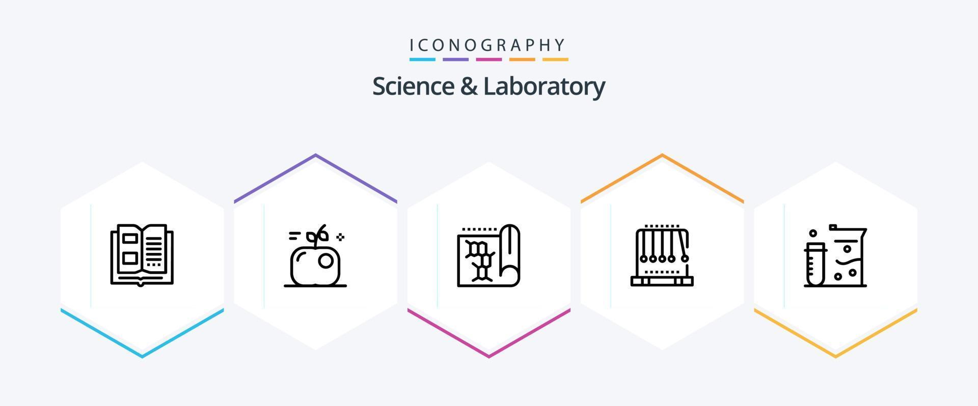 Science 25 Line icon pack including flasks. swing. biology. physics ...